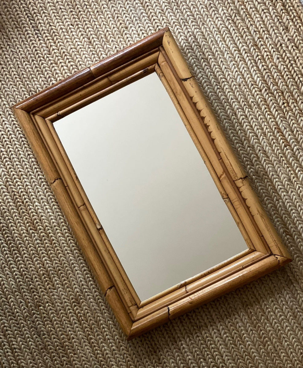 Bamboo rectangular stepped mirror – KEPT London