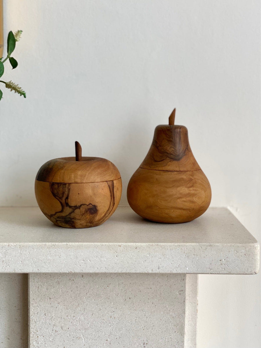 Turned wooden pear box – KEPT London